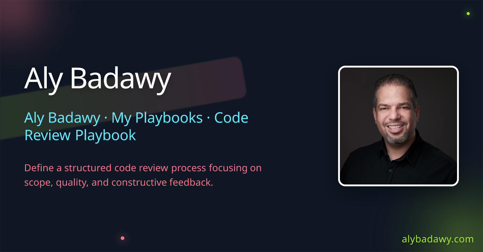 Code Review Playbook · My Playbooks
